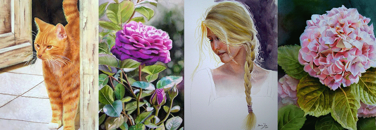 Doris Joa - Watercolor Paintings - Watercolor & Oil Paintings of Roses ...